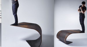 Gravity-Defying 1,000-Pound Steel Table - by Paul Cocksedge - Art-Sheep
