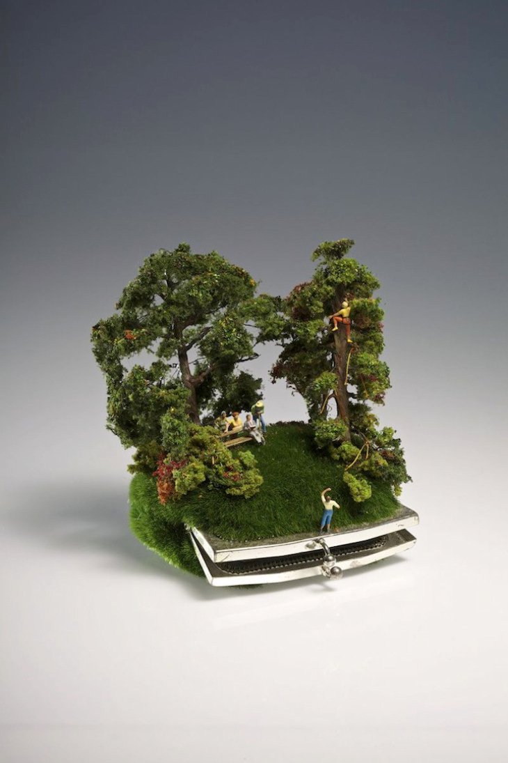 Artist Creates Colorful Miniature Worlds On Everyday Objects - Art-Sheep