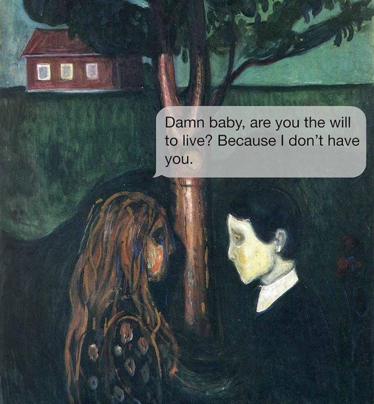 ‘Texts From Your Existentialist’: When Classical Paintings Blend With ...
