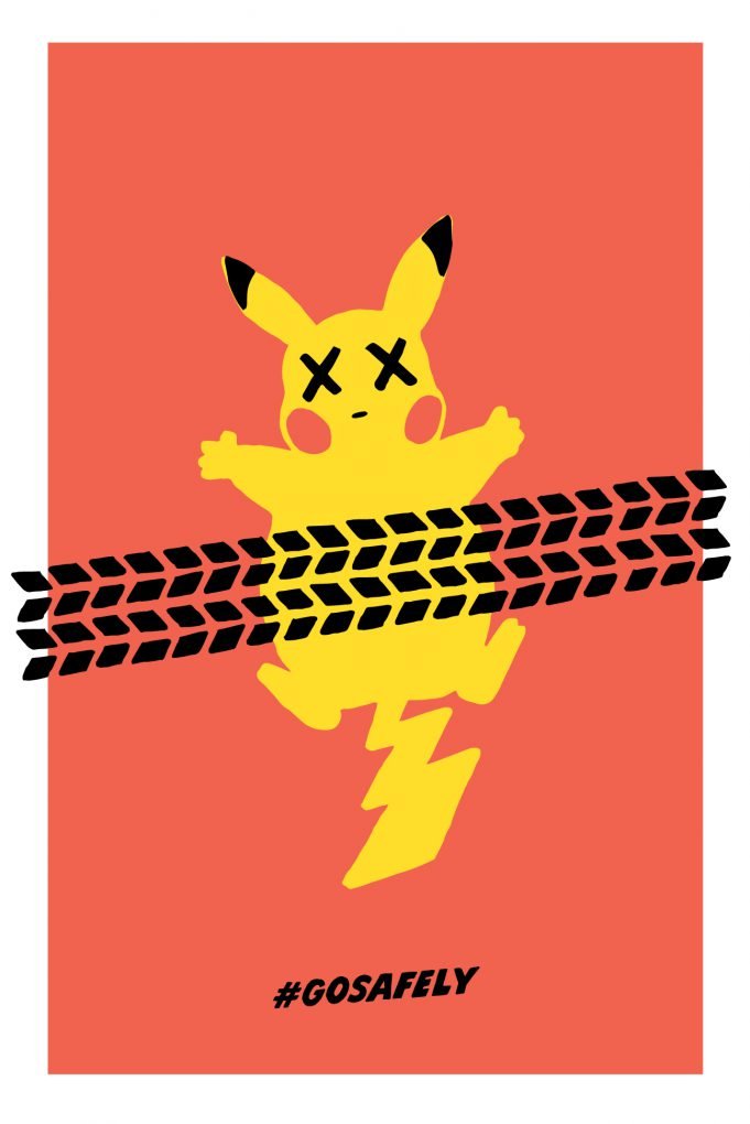 "Pokémon Road Kill Project": These safety signs help users while ...