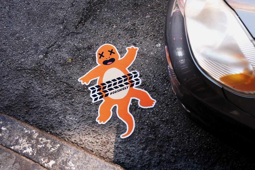 "Pokémon Road Kill Project": These safety signs help users while ...