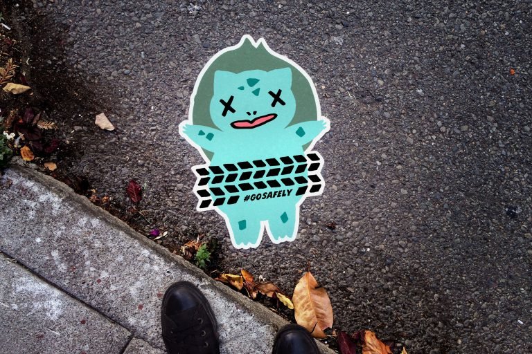 "Pokémon Road Kill Project": These safety signs help users while ...